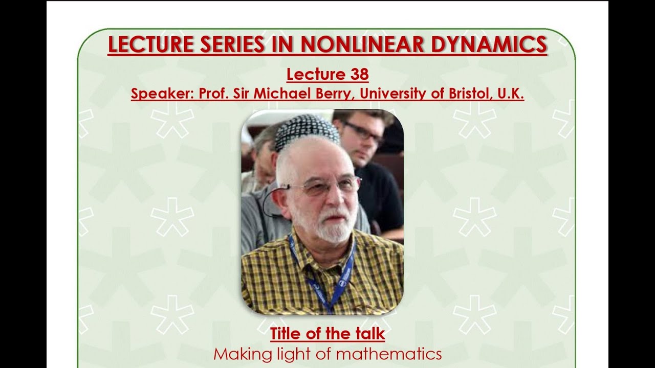 RUSA Sponsored Lecture XXXVIII - Making light of mathematics - Prof ...