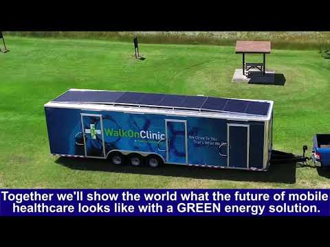 Off grid solar clinic, Walk On Clinic solar Mobile unit - YouTube