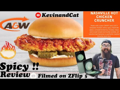 A&W New Nashville Hot Chicken Cruncher REVIEW Filmed on Samsung Galaxy ...