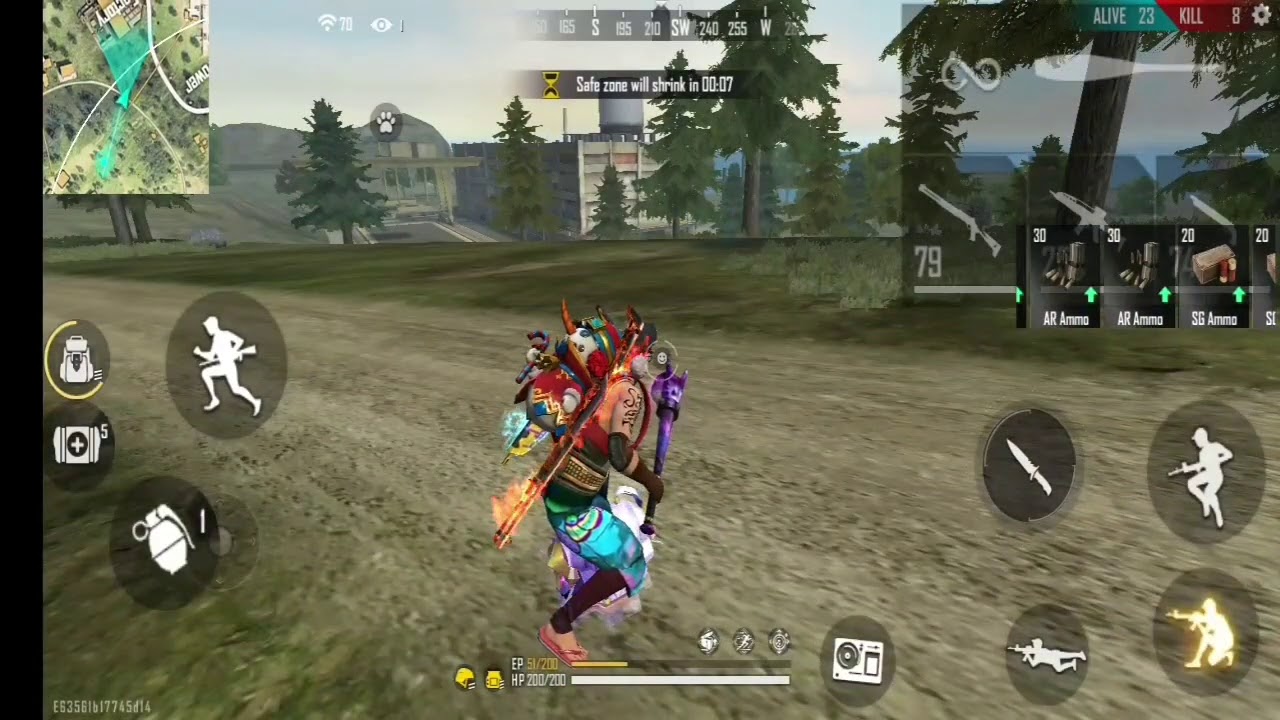 Free fire pick jiks gaming play/a best player/solo vs solo game play ...