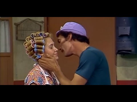 Seu Madruga beijando a Dona Florinda