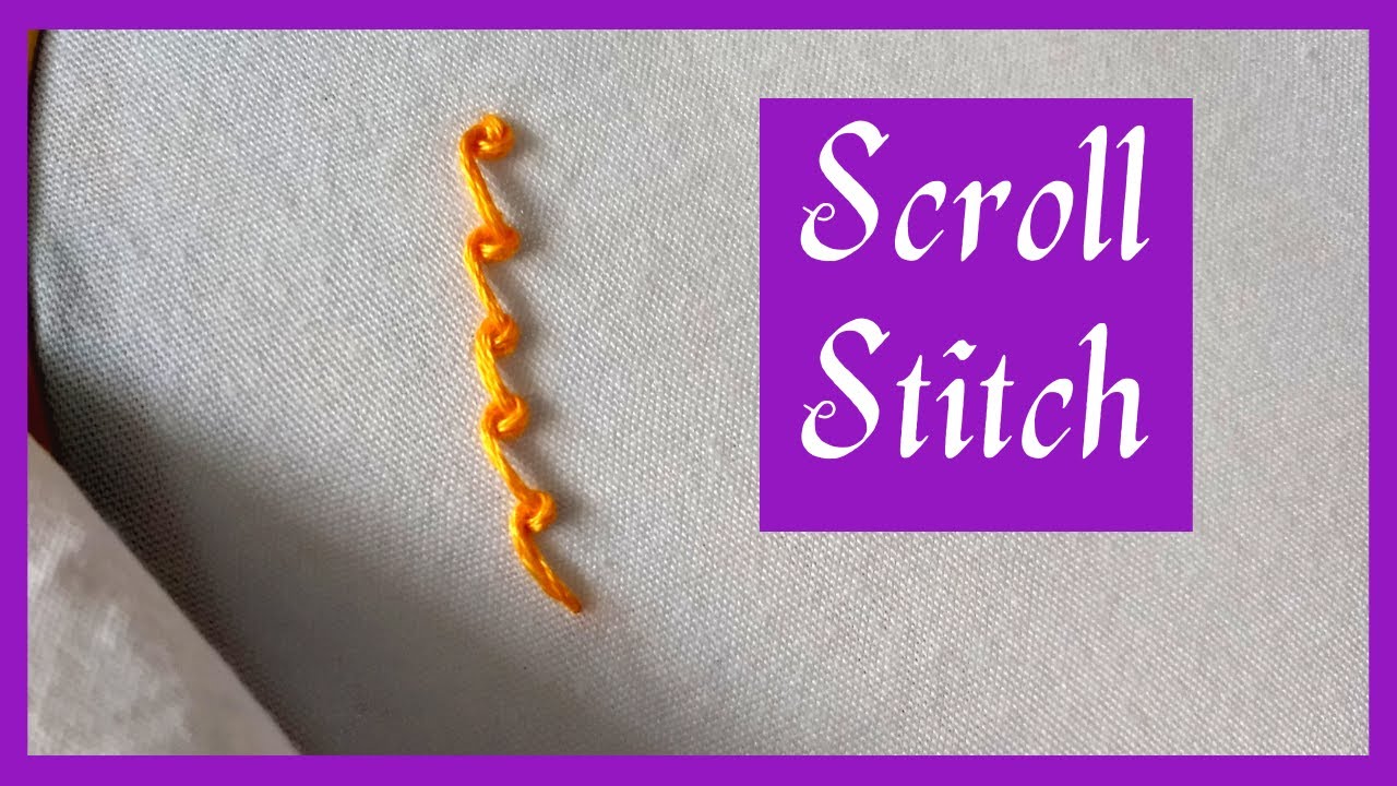 Scroll stitch | Hand Embroidery - YouTube