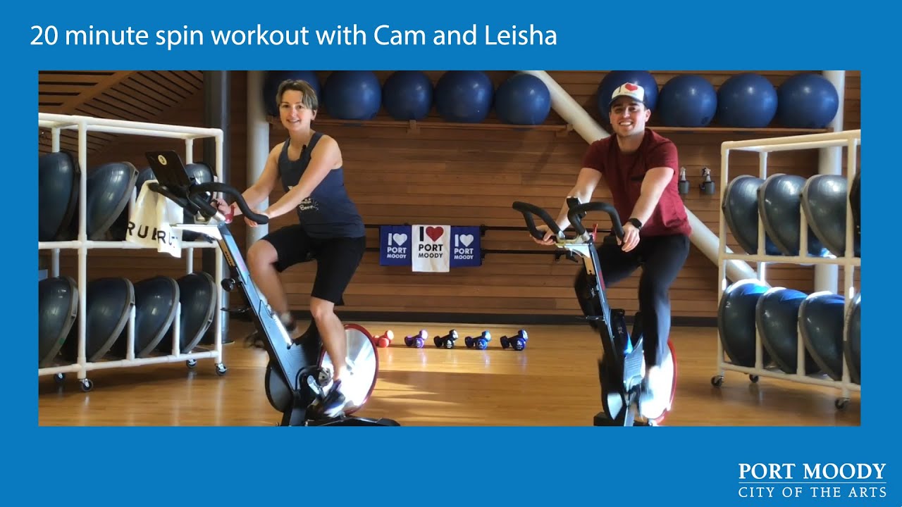 20 minute spin workout with Cam and Leisha - YouTube