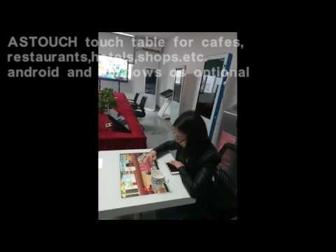 ASTOUCH touch table for restaurants, cafes - YouTube