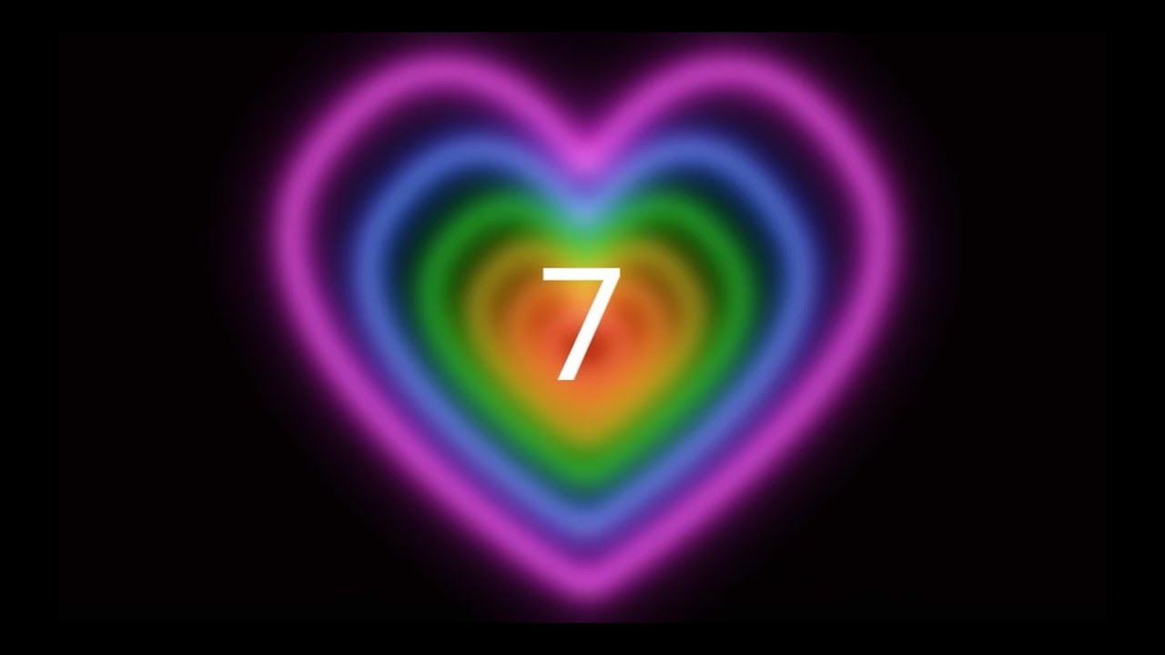 7s countdown - 7秒倒數計時器 Rainbow Neon Heart fade - Subscribe to see more ...