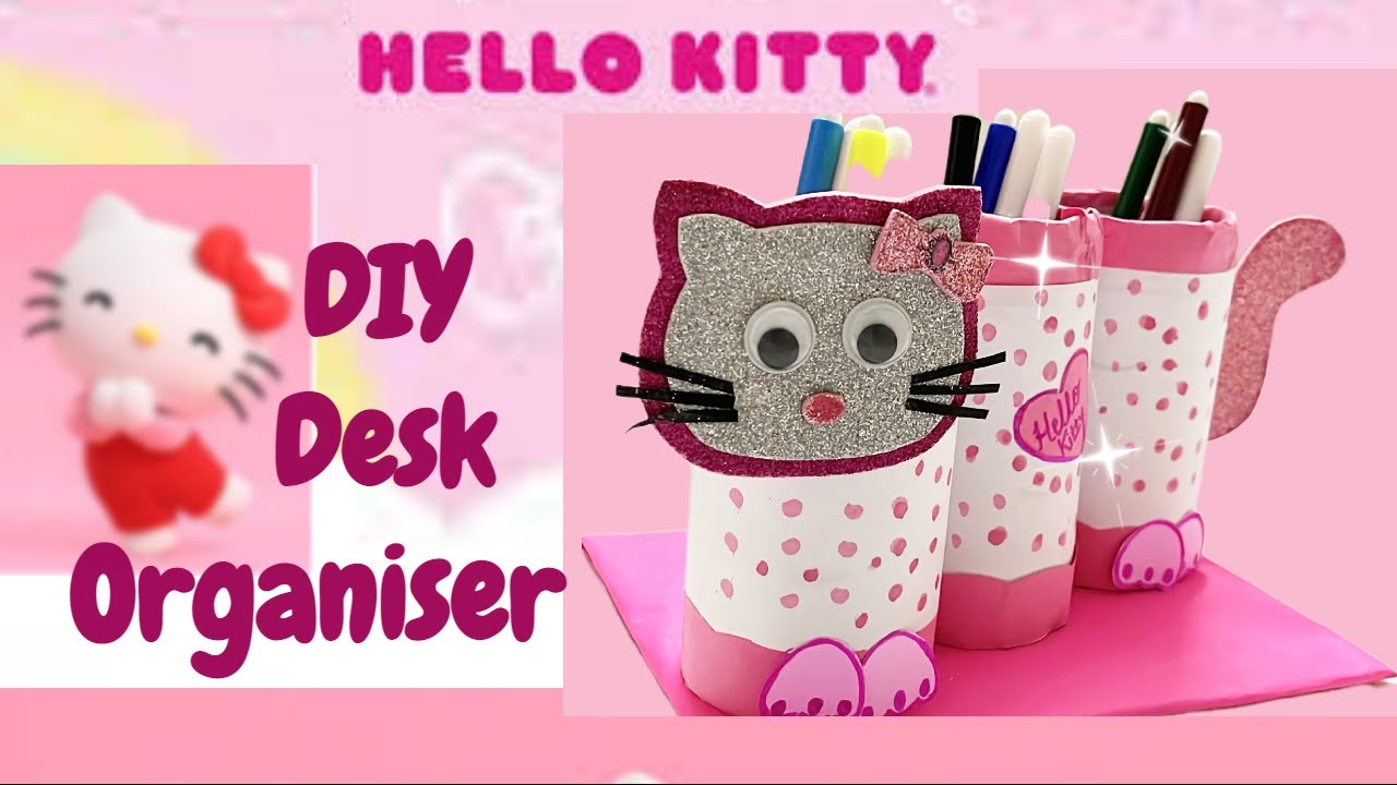 Easy Craft Ideas for Kids - Hello Kitty Pencil Holder - YouTube