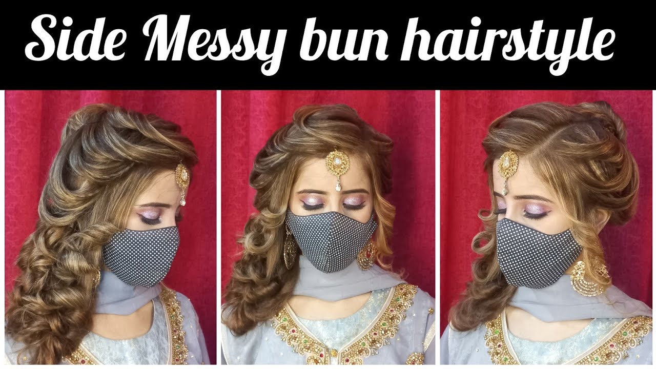 Elegent juda hairstyle for wedding | Front bridal hairstyle traditional ...