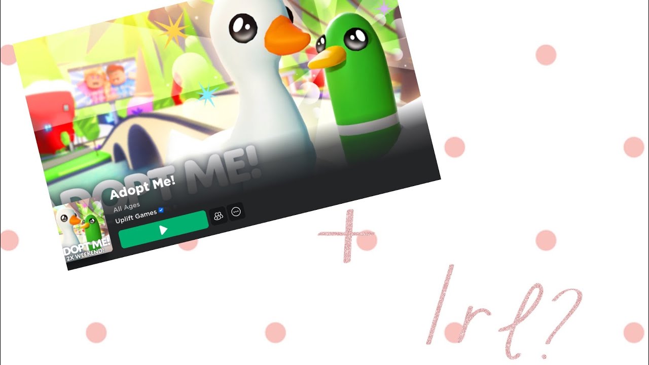 ADOPT ME IRL?!♡★ - YouTube