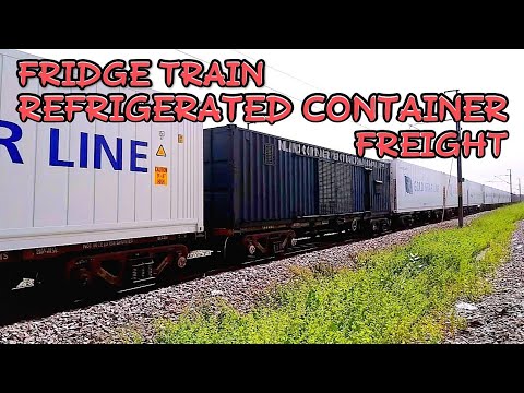 || FRIDGE TRAIN || Refrigerated Container Freight || Carrying ...