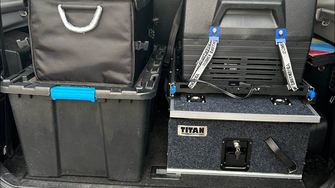 Pajero rear drawer install - YouTube