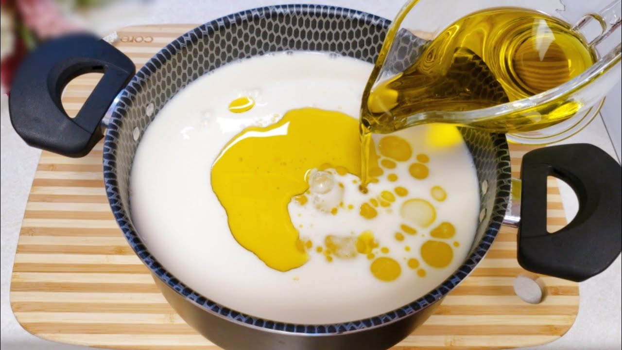 POUR OIL INTO MILK I no longer buy in the grocery store! Only 2 ...