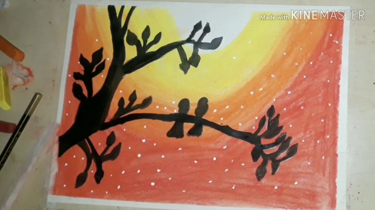 DIY Soft pastel scenery - YouTube