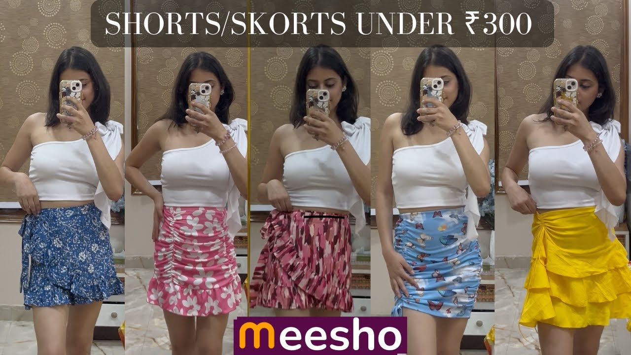 MEESHO Skirts & Skorts Haul Under ₹300 | Aesthetic on a Budget ...