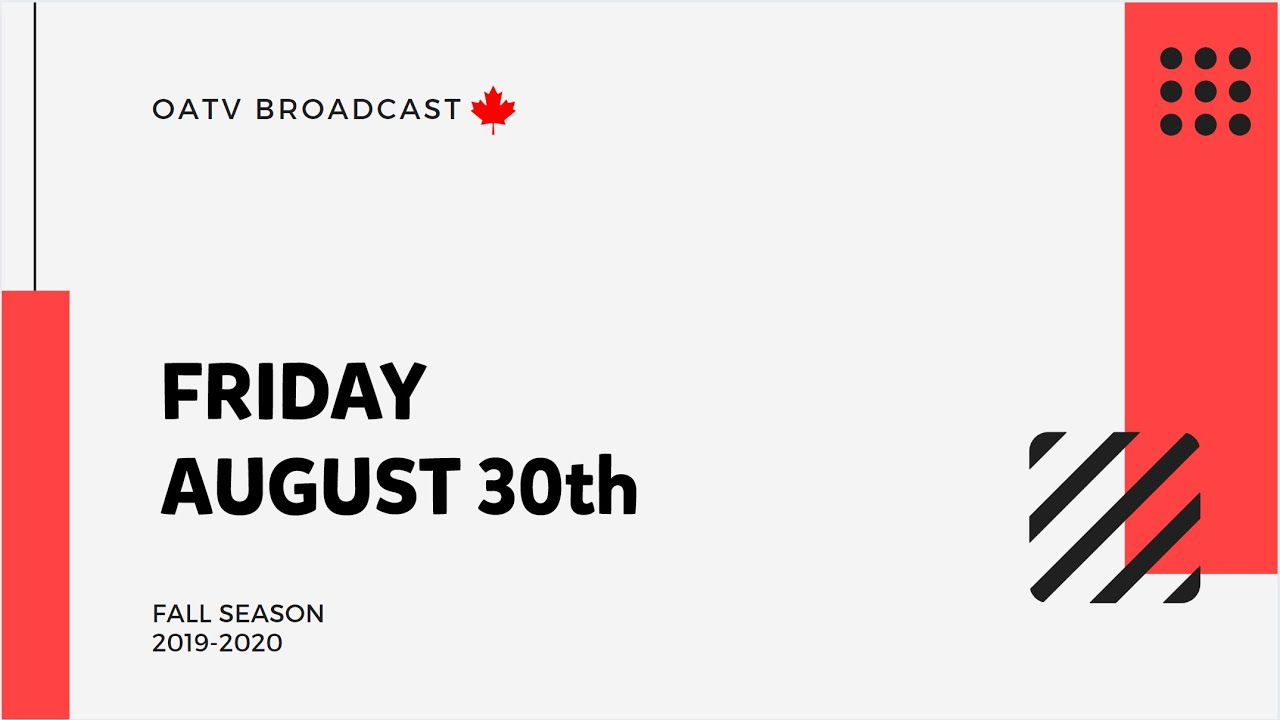 FALL SEASON - 8/30/19 OATV Broadcast - YouTube