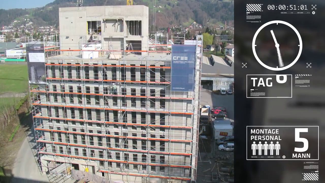 Bau des LCT One in Dornbirn - YouTube