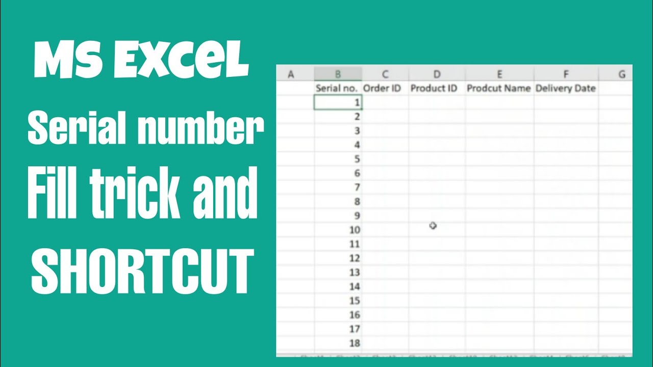 Ms Excel Serial Number Fill Trick And Shortcut Key Excel Learn In ms-excel-serial-number-fill-trick-and-shortcut-key-excel-learn-in