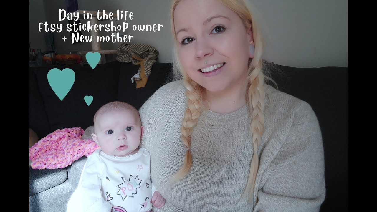 Vlog 1|| Day in the life of a sticker creator on maternity leave - YouTube