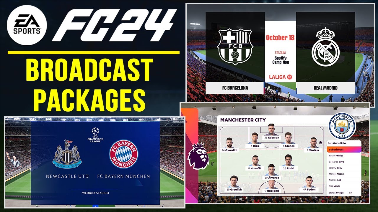 EA SPORTS FC 24 | ALL 22 BROADCAST PACKAGES ft. NEW & MORE - YouTube