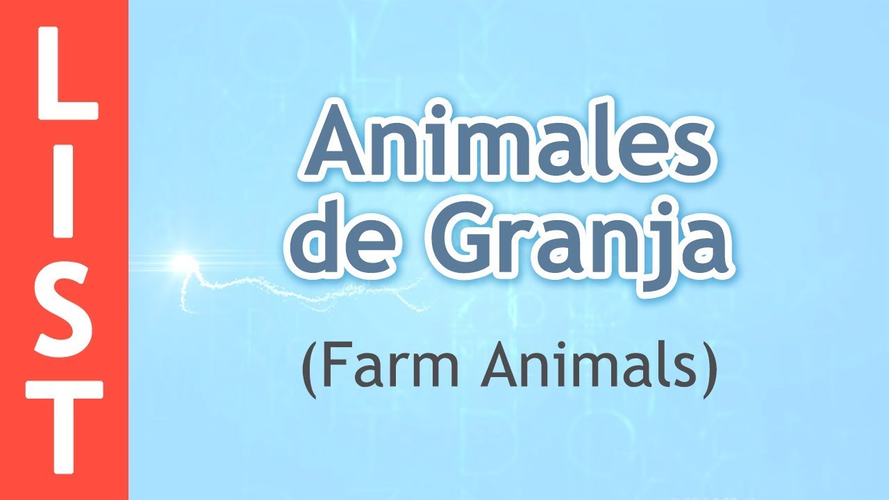 Farm Animals in Spanish | Animales de Granja en Español - YouTube