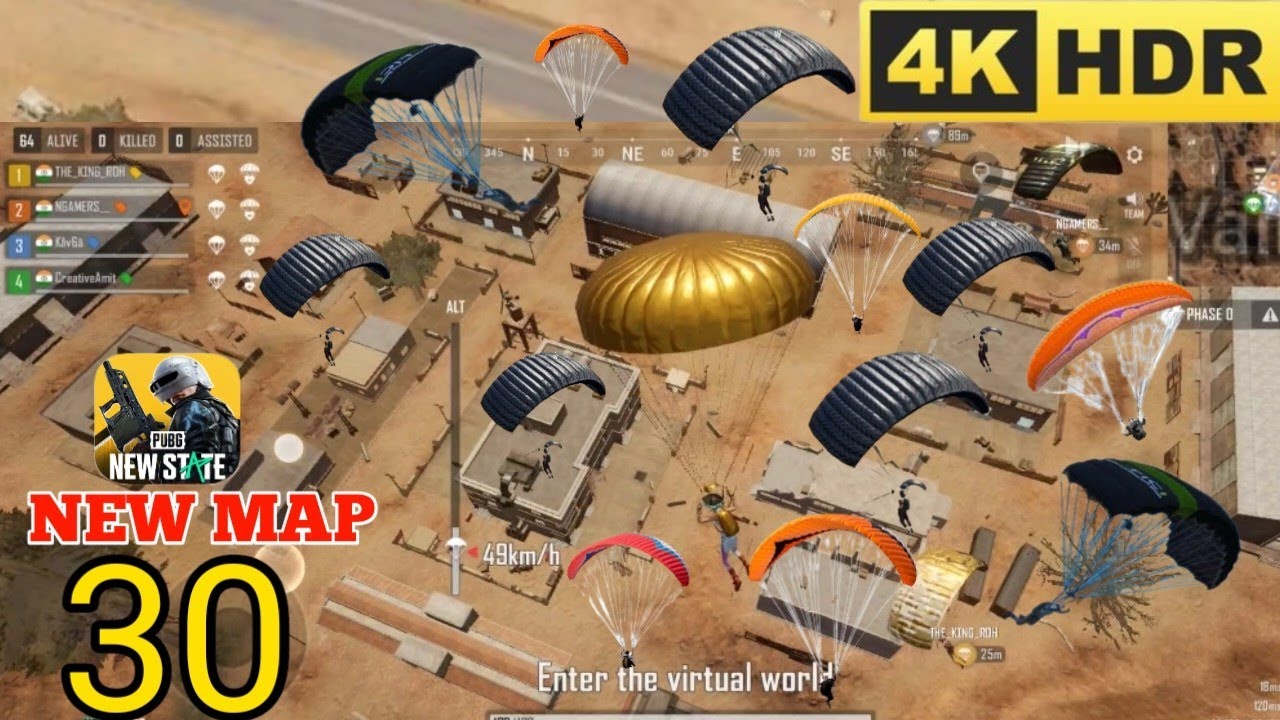 Really | Everyone landed in pubg New state | New Lagna Map Gameplay ...
