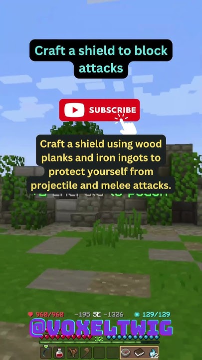 Minecraft Tips | Craft a shield to block attacks - YouTube
