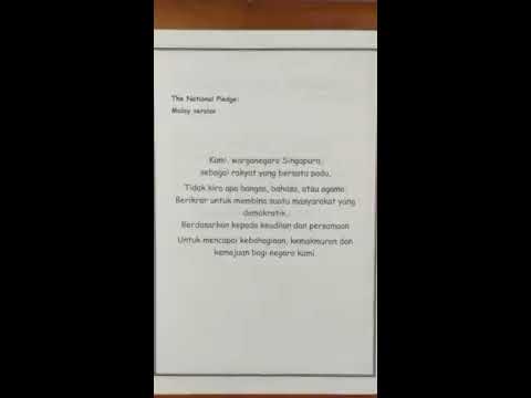 Singapore national pledge in Malay, Mandarin and English version - YouTube