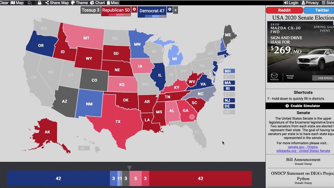 2020 Senate Elections Predictions as of March 14, 2020 - YouTube