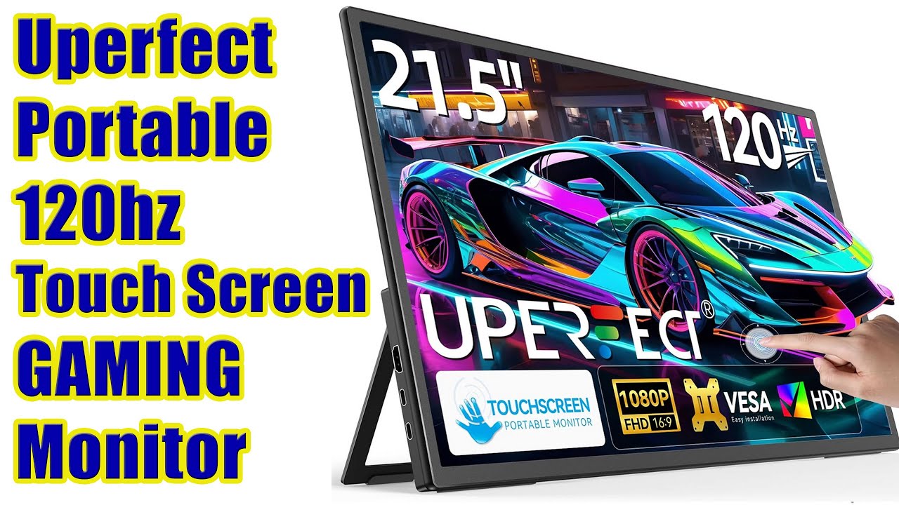 Uperfect 21 inch PORTABLE 120HZ Touch Screen IPS Gaming Monitor ...