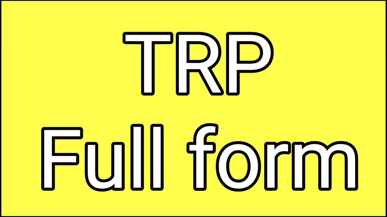 TRP full form - YouTube