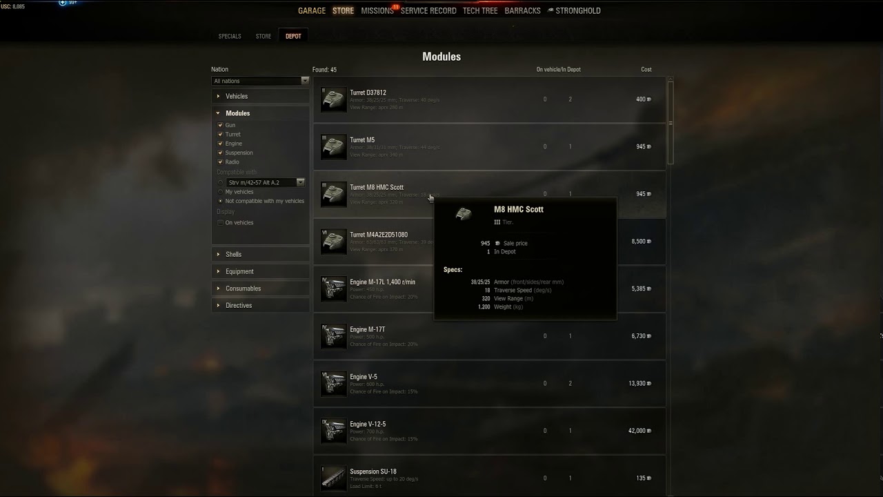 WoT Quick Tips. Sell Unused Modules - YouTube