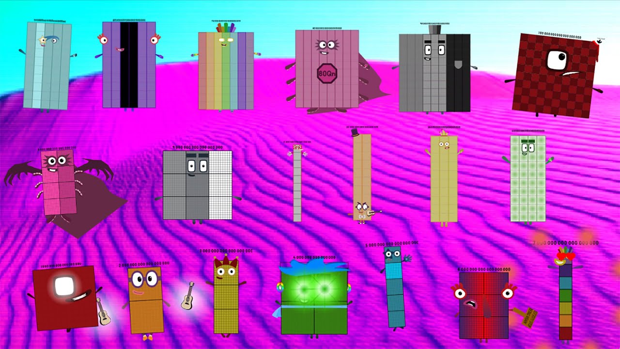 Numberblocks Band 1-100 Quintillion (Part F:1Quintillion-100 ...