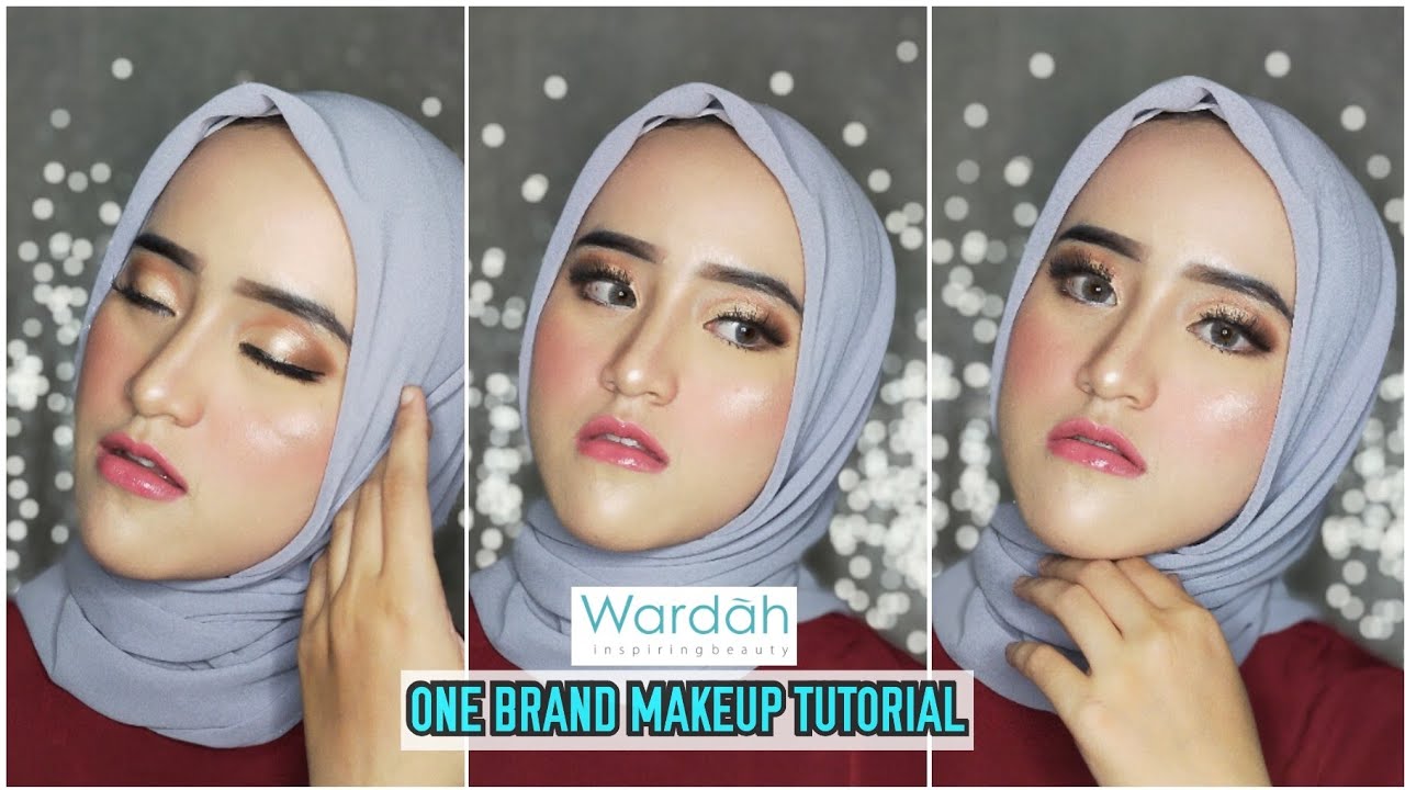 TUTORIAL MAKEUP PREWED NATURAL GLOW || WARDAH ONE BRAND MAKEP TUTORIAL ...