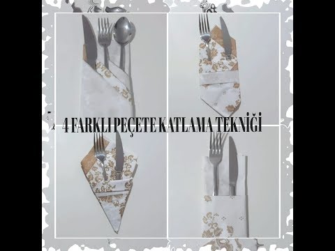 Özel Günler İçin 4 Farklı Peçete Katlama Tekniği || Napkin Folding Techniques || Pratik Dokunuşlar