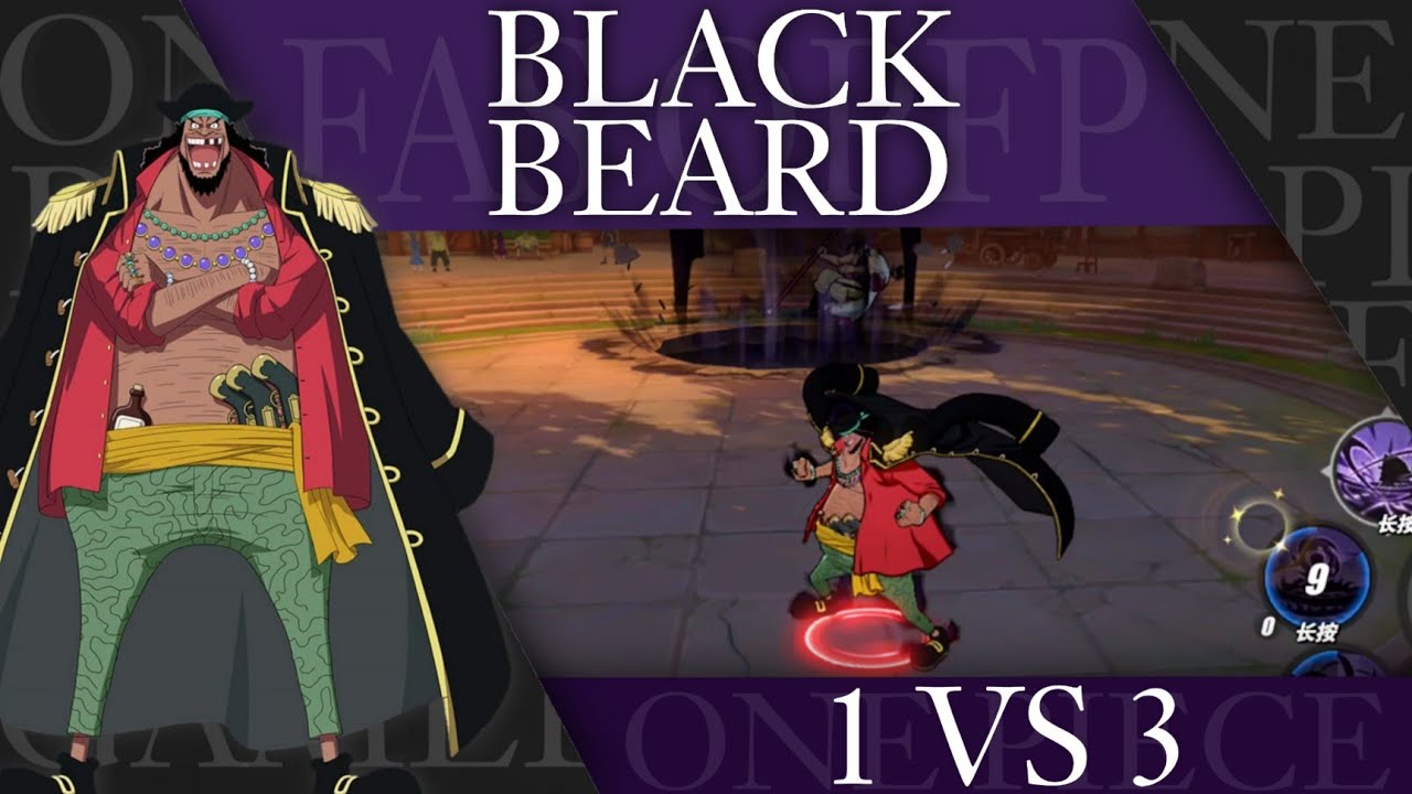 Blackbeard 1vs3 PvP Gameplay - One Piece Fighting Path - YouTube