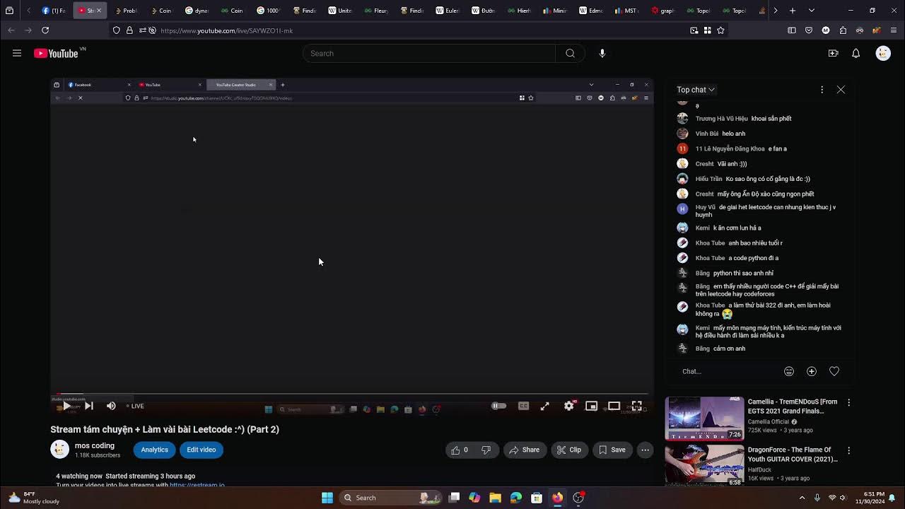 Stream tám chuyện + Làm vài bài Leetcode :^) (Part 2) - YouTube