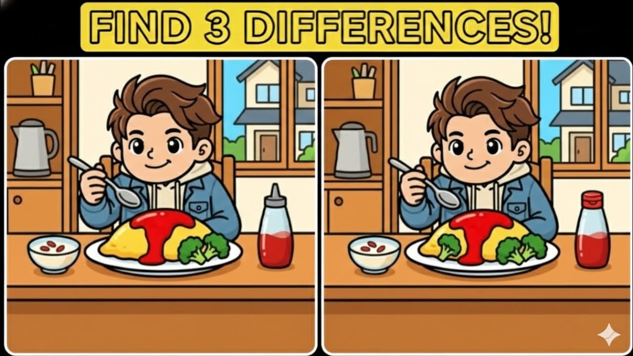 Find the 3 Differences 🧠 | Test Your Attention With This Tricky Puzzle ...