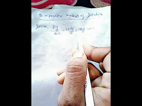 D operator method for solving differential equation - YouTube