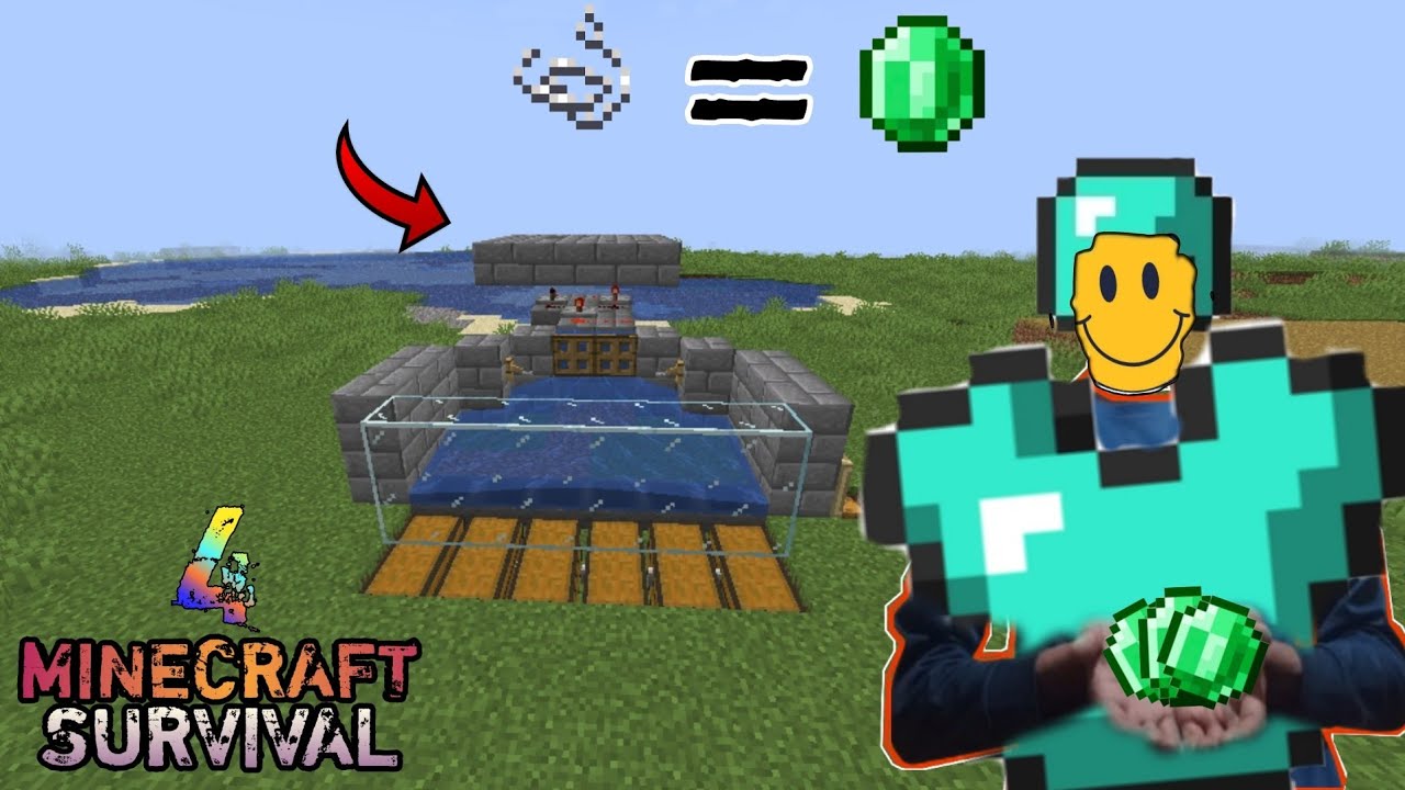 I BUILT UNLIMITED STRING FARM FOR EMERALDS IN MY SURVIVAL WORLD🌎🇮🇳 #4 ...