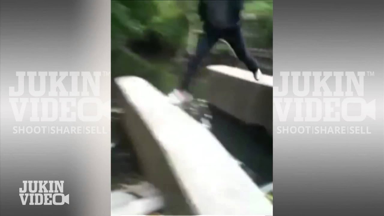 Girl Falls Into Water River Crossing FAIL - YouTube