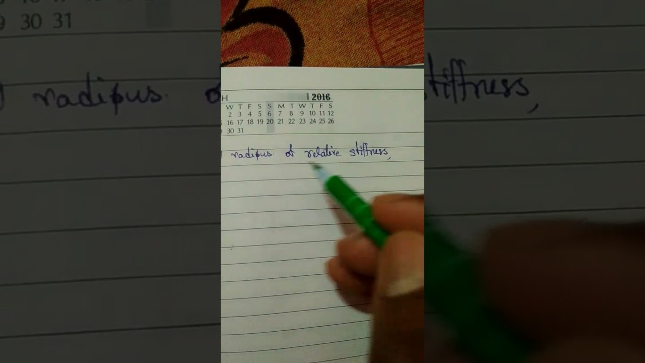 Radius of relative stiffness. - YouTube