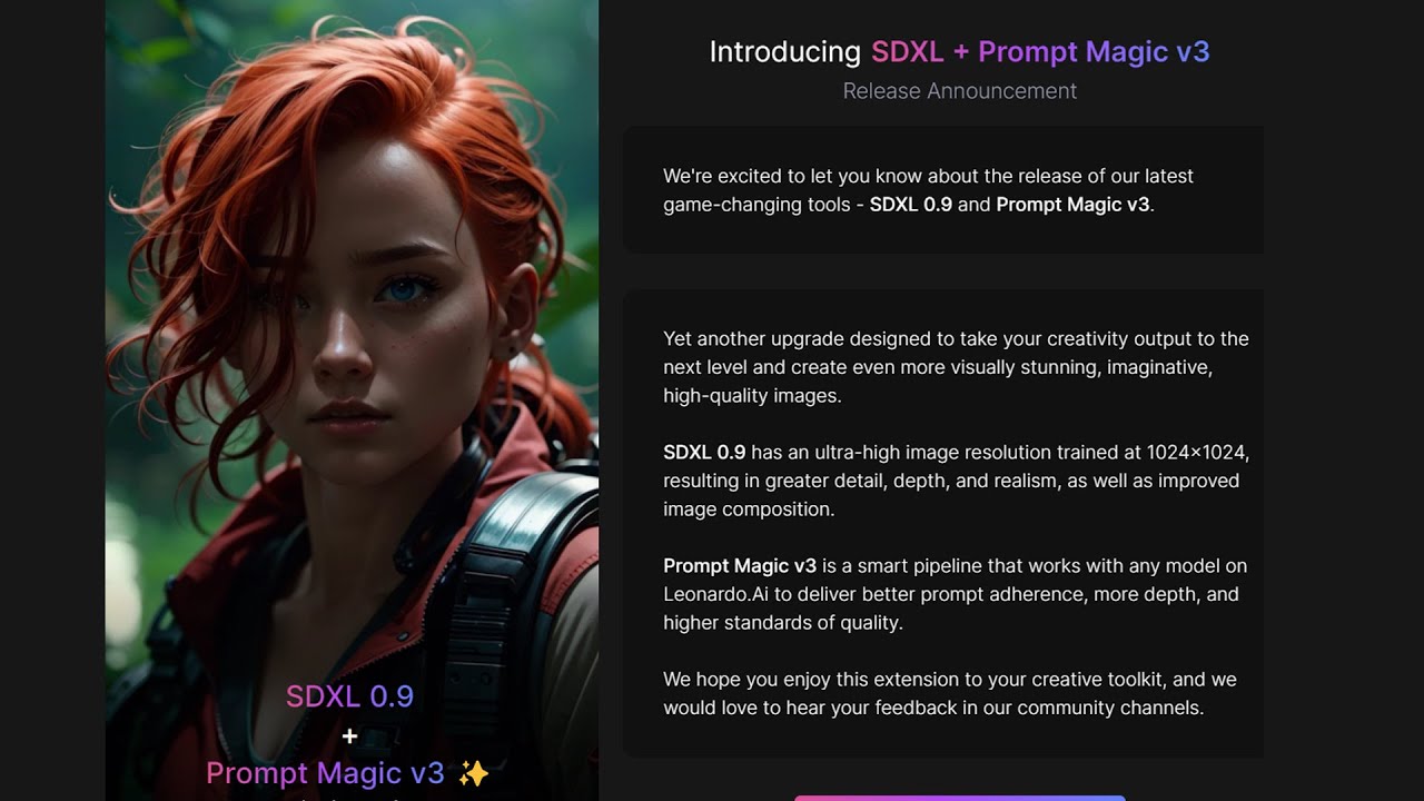Prompt Magic V3 béta disponible avec SDXL 0.9 chez Léonardo AI. - YouTube