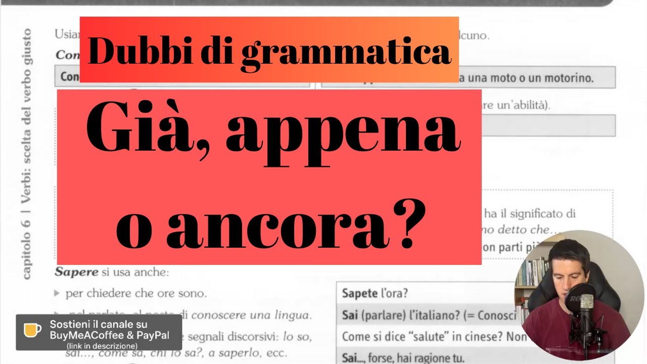 11. Già, appena o ancora? - YouTube