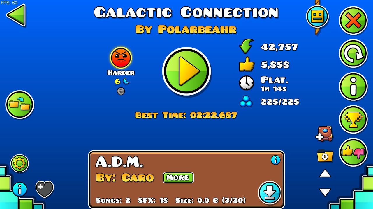 geometry dash часть 153 - GALACTIC CONNECTION BY POLARBEAHR - YouTube