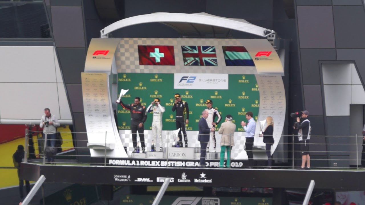 Silverstone British Grand Prix 2019 - F2 Race 2 - Podium - YouTube