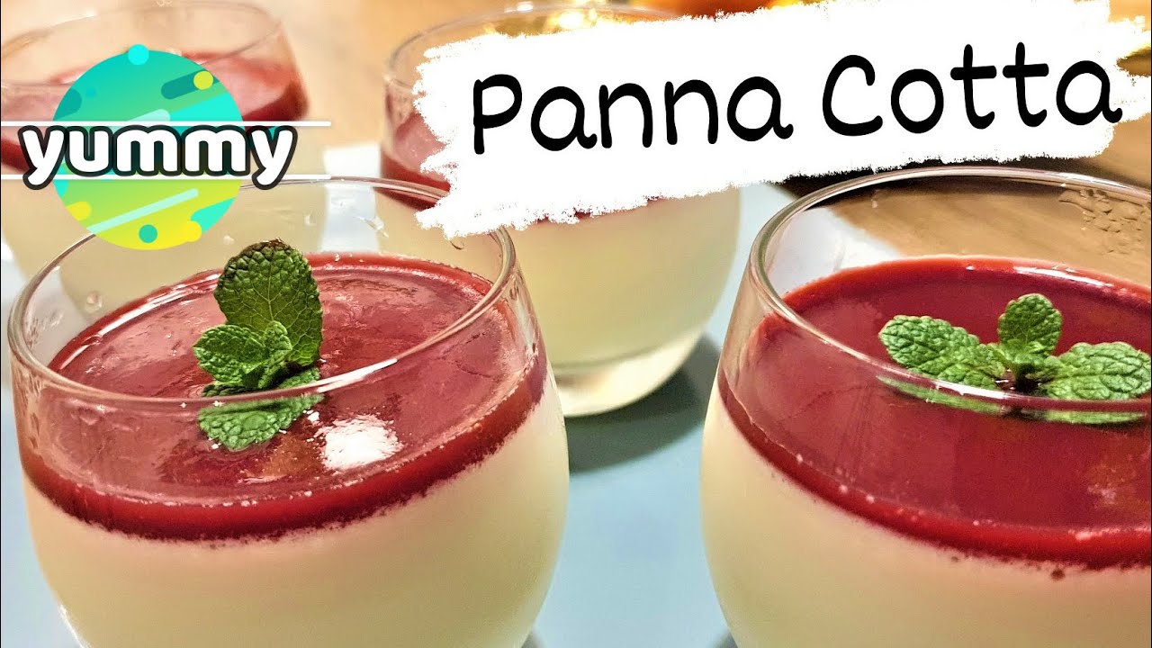 Cream Panna Cotta . Italian dessert 4k - YouTube