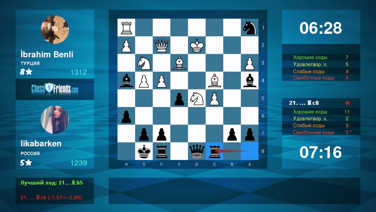 Chess Game Analysis: İbrahim Benli - likabarken : 0-1 (By ChessFriends ...