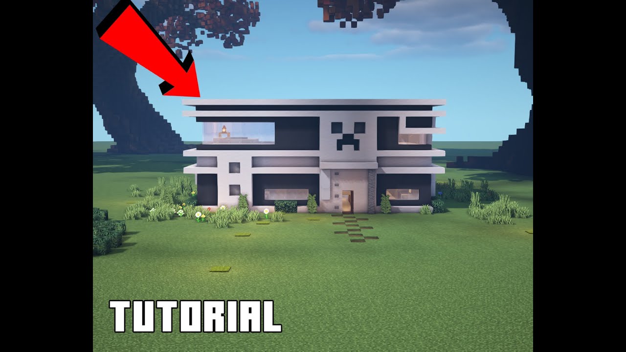 Minecraft: How to make a modern house [Tutorial] - YouTube