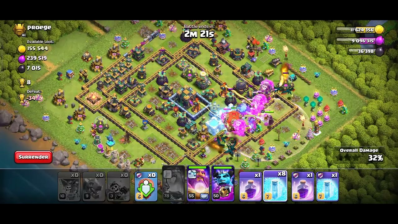 Clash of clans | TH 14 | One shot 3 rockets down - YouTube