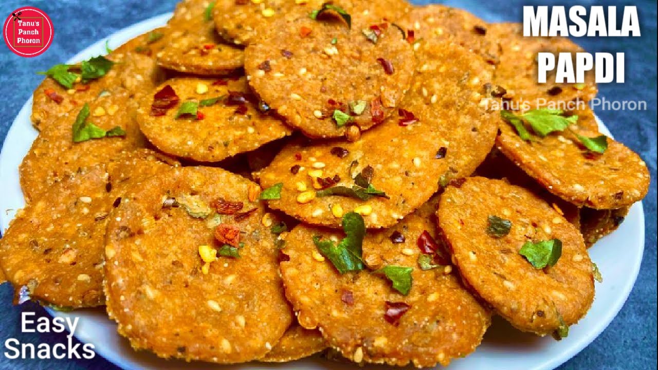 Crispy Tea Time Snacks | Masala Papdi Recipe | Evening Snacks Recipe ...
