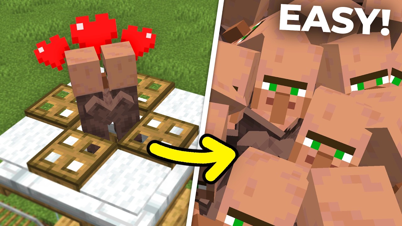 How to Build An EASY Villager Breeder | INFINITE Villagers ANY VERSION ...
